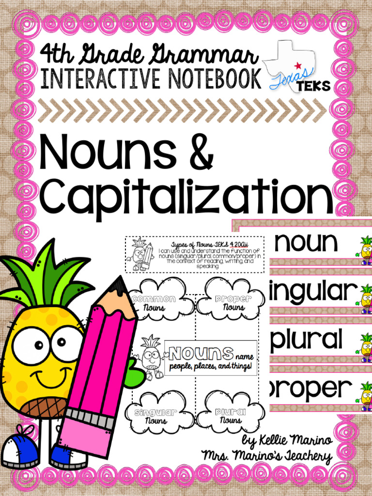 Interactive Notebook: 4th Grade Grammar | PDF | Plural | Noun