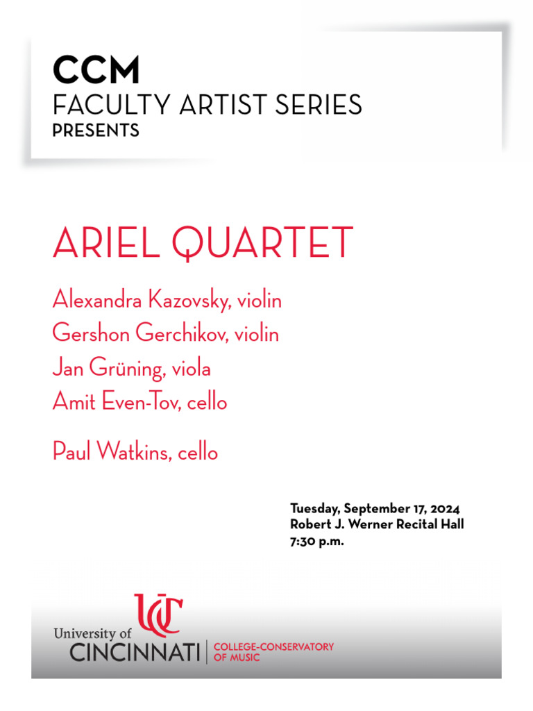 CCM Ariel Quartet 240917 | PDF | Tempo | Musical Forms
