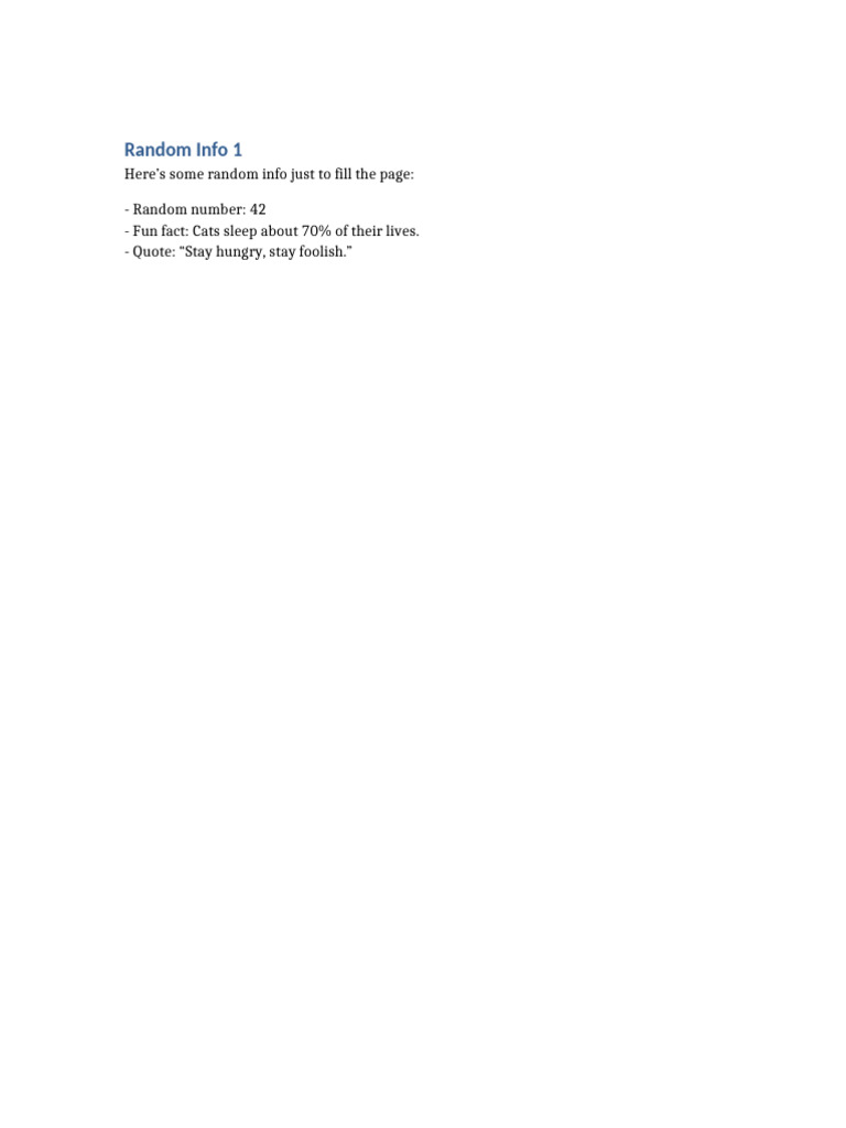 Random Info 1 | PDF