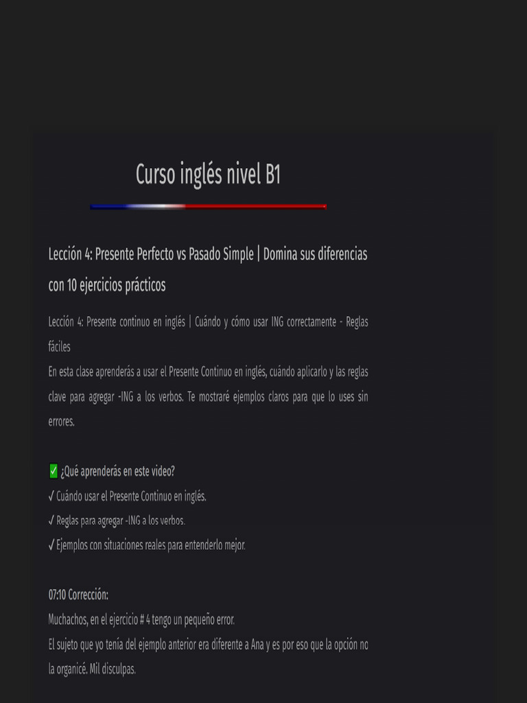 Lesson 4 - Present Perfect Vs Simple Past 2 | PDF