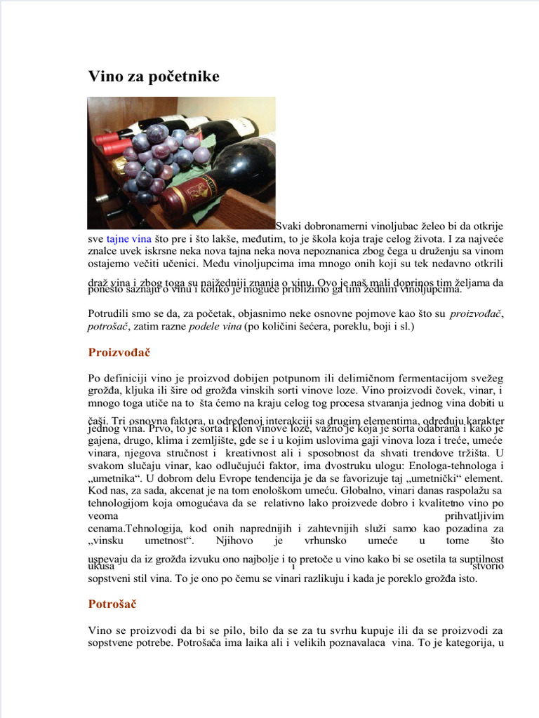 Vdocuments.mx Vino Za Pocetnike i | PDF