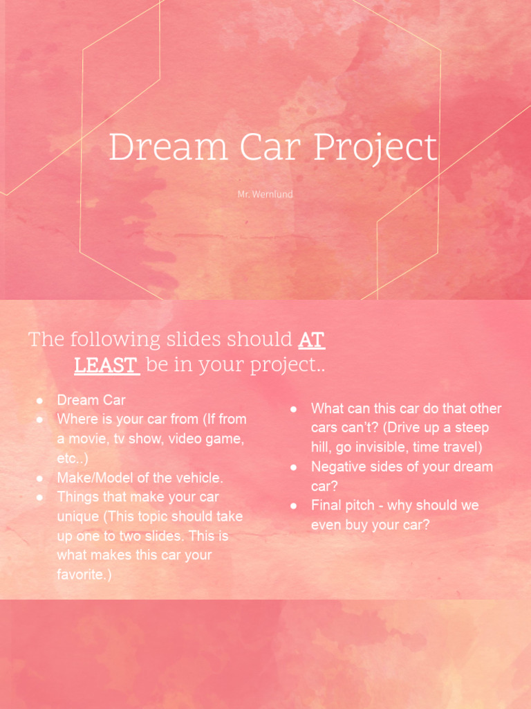Dream Car Project | PDF