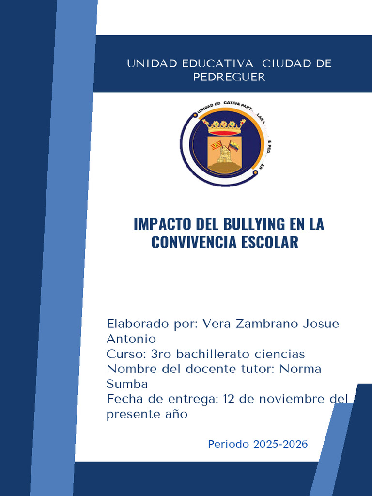 Portada Trabajo Fin de Carrera Documento A4 Formal Azul - 20251111 ...