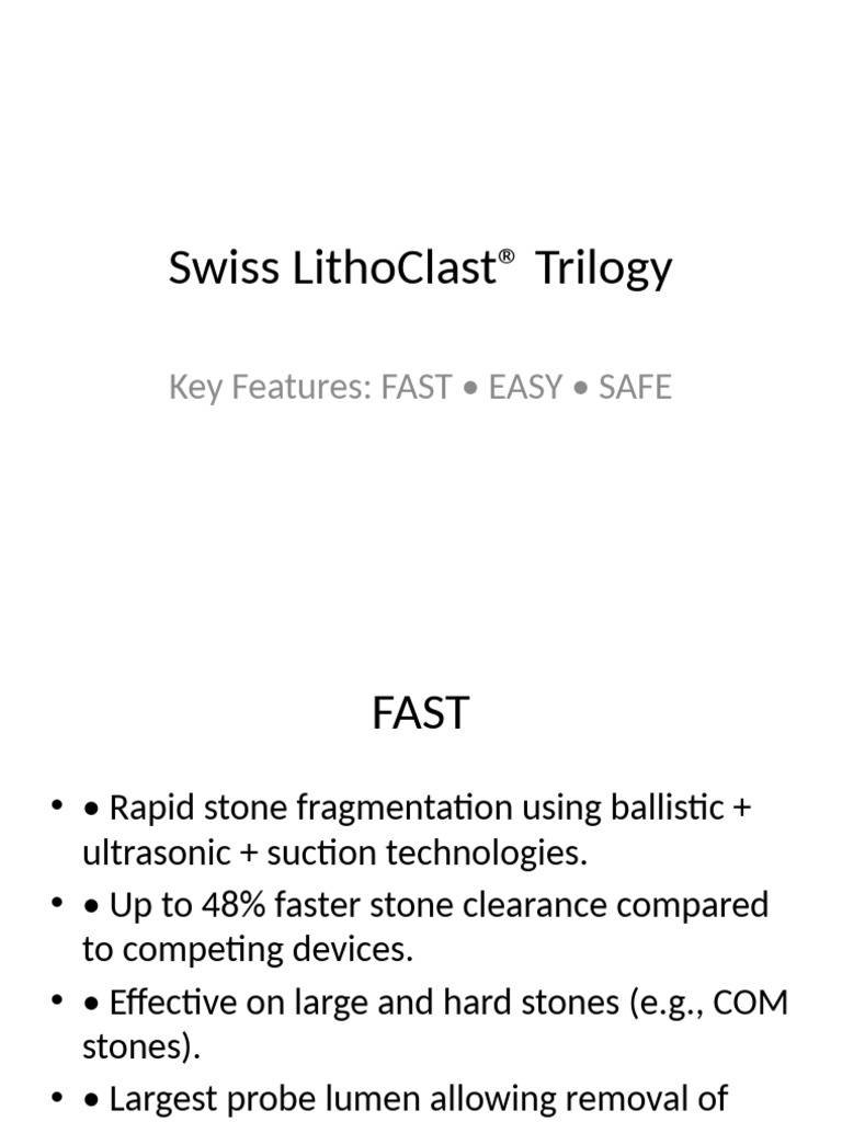 Swiss LithoClast Trilogy Features | PDF