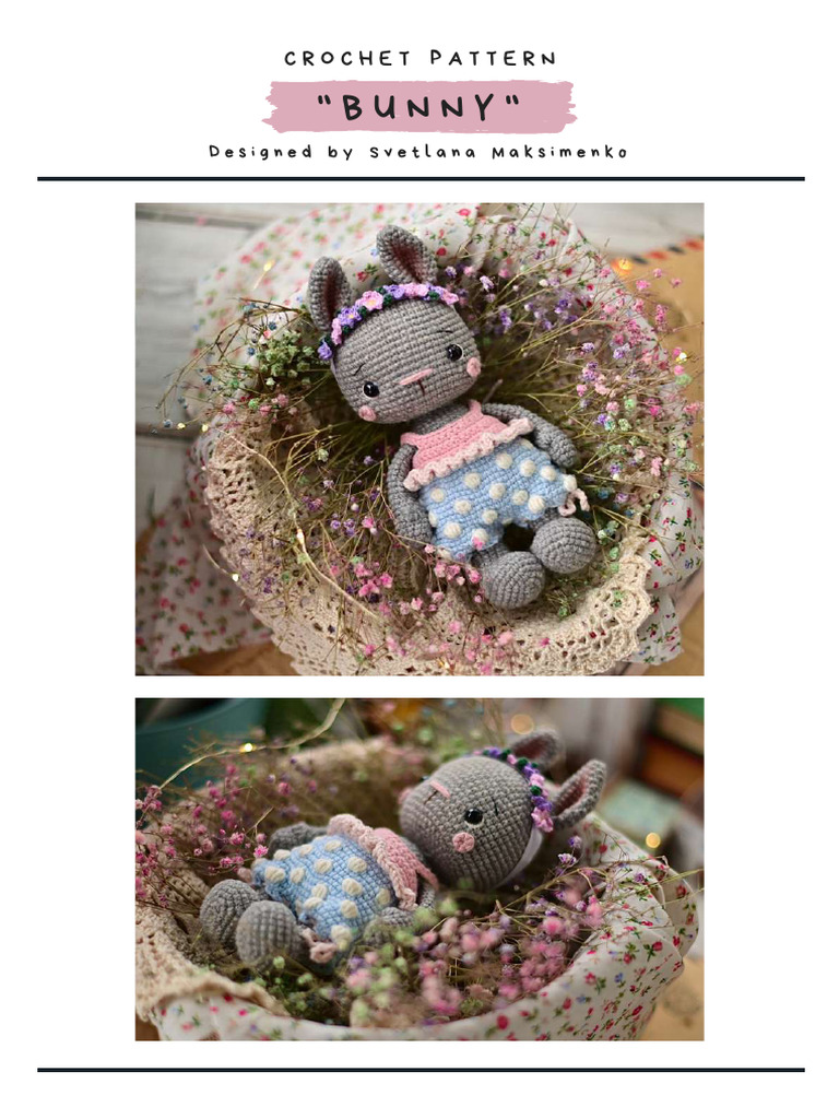Funnhook Bunny ? | PDF | Crochet | Yarn