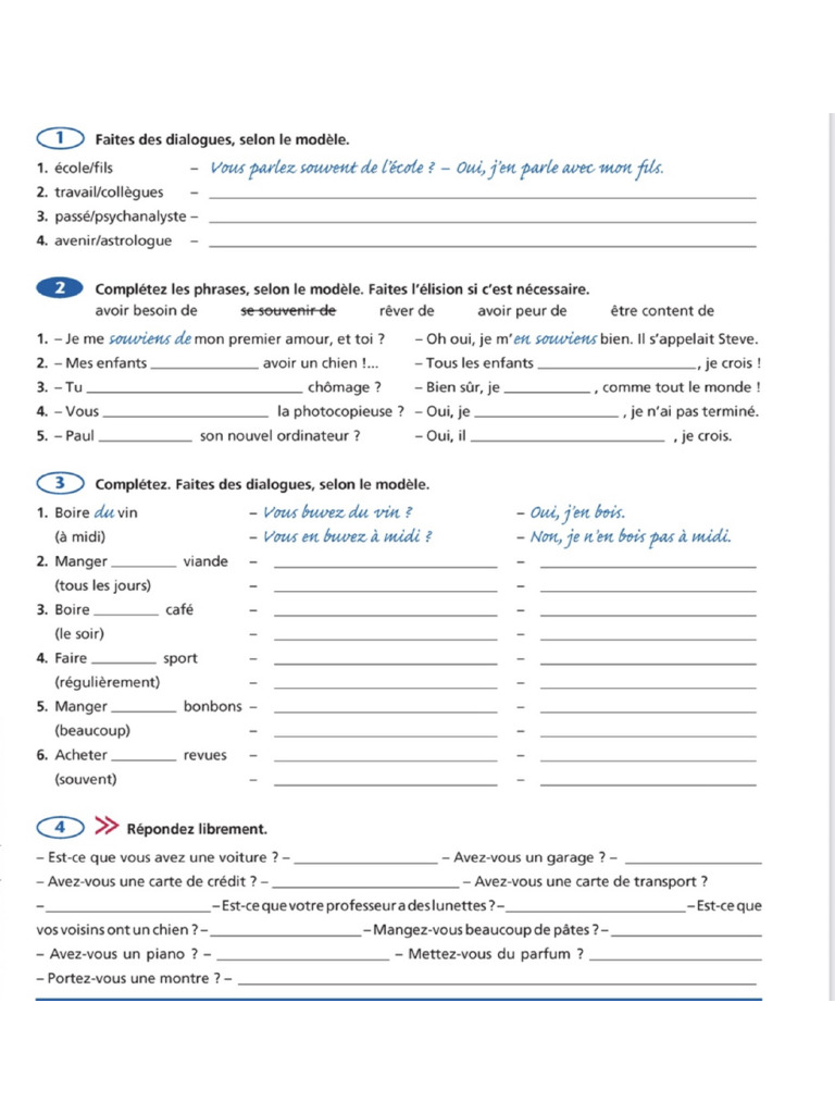 Les Pronoms en Français (Exercices) | PDF