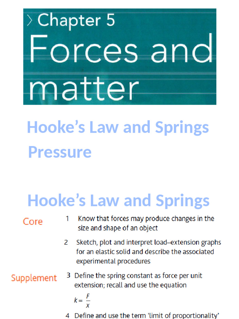 Chapter 5 Forces and Matter | PDF | Pressure | Density
