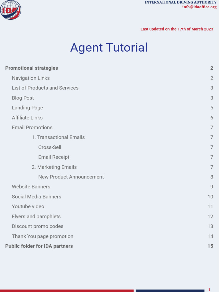 IDA Agent Tutorial | PDF | Websites | Affiliate Marketing
