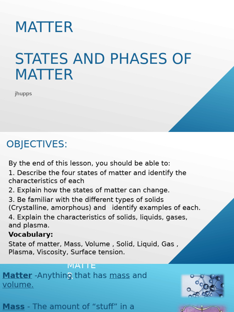 Understanding States and Phases of Matter | PDF | Liquids | Solid