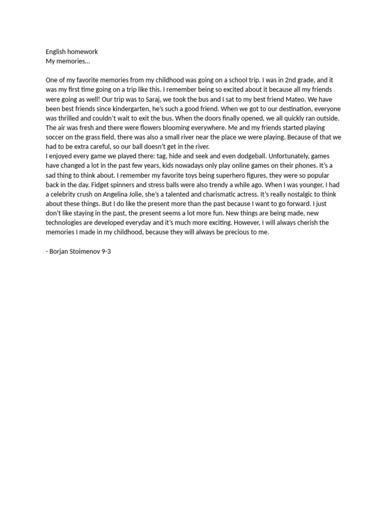 His Memories | PDF