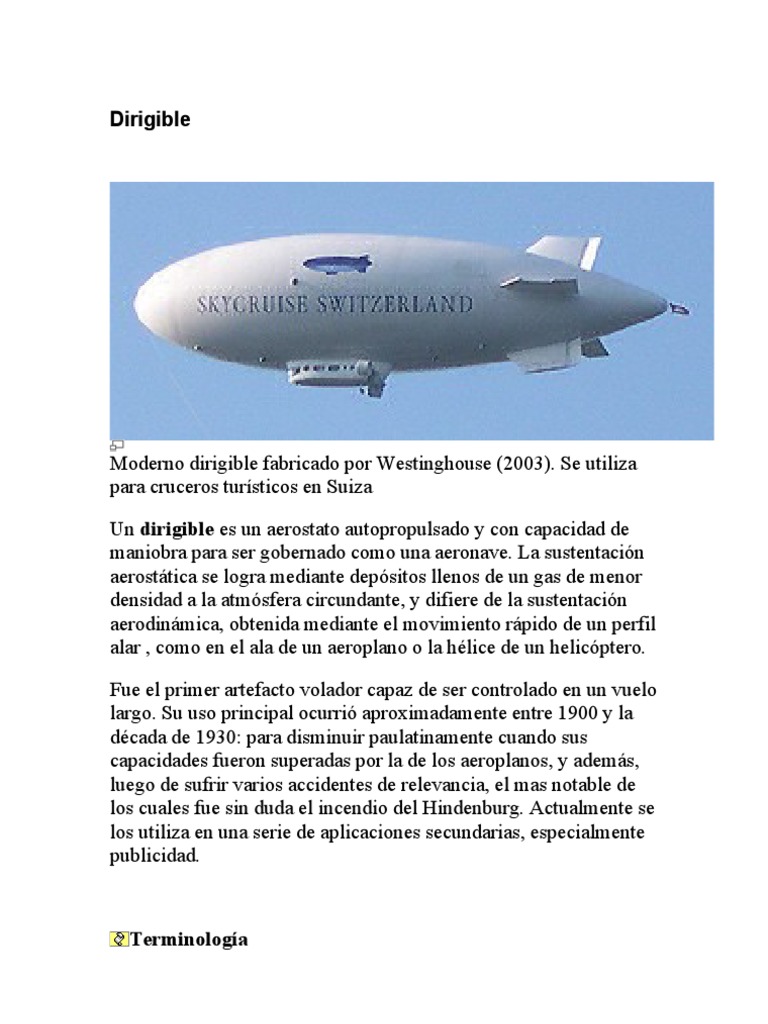 Dirigible | Dirigible | Aeronáutica