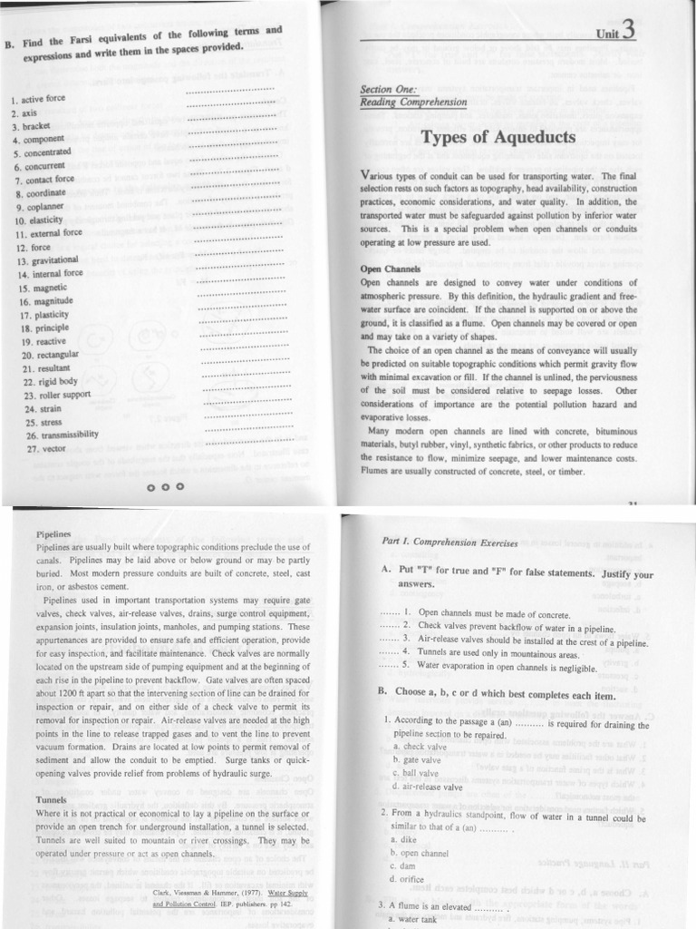 07-Unit 3-Types of Aqueducts-Section 1 | PDF | Valve | Pump