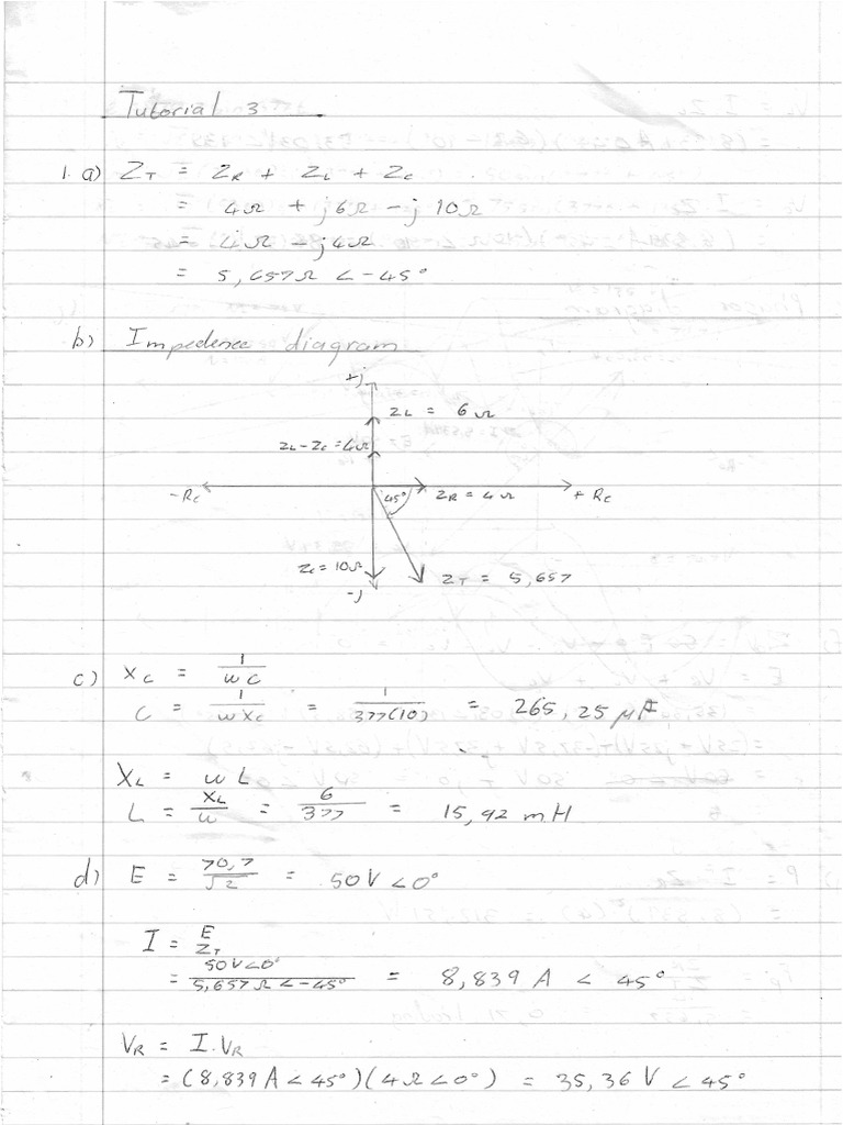 Electrotech Tutorial 3-1 | PDF