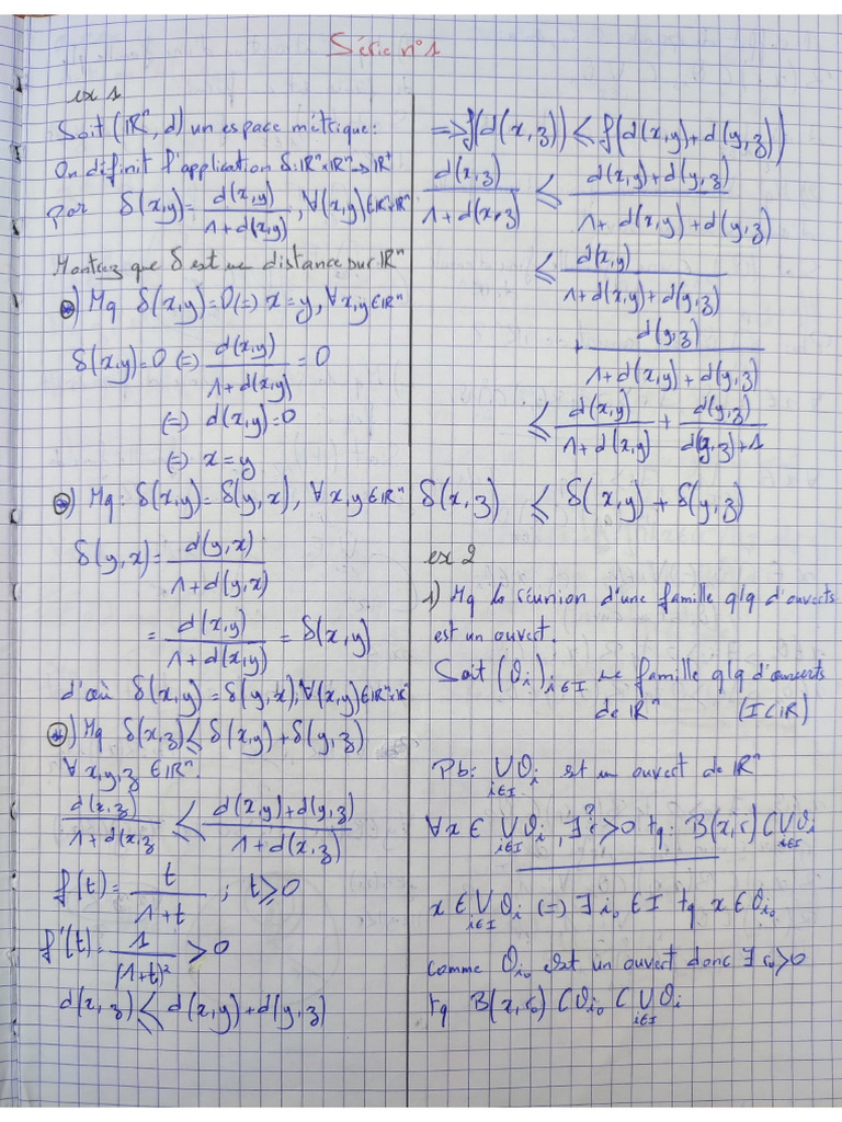 Correction Analyse TD1, TD2, TD3, TD4 | PDF