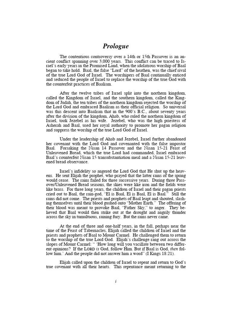 Passover Part 1 | PDF | Jesus | Elijah