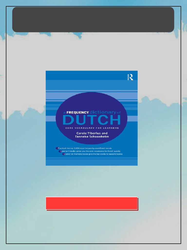 A Frequency Dictionary of Dutch Core Vocabulary for Learners Routledge ...