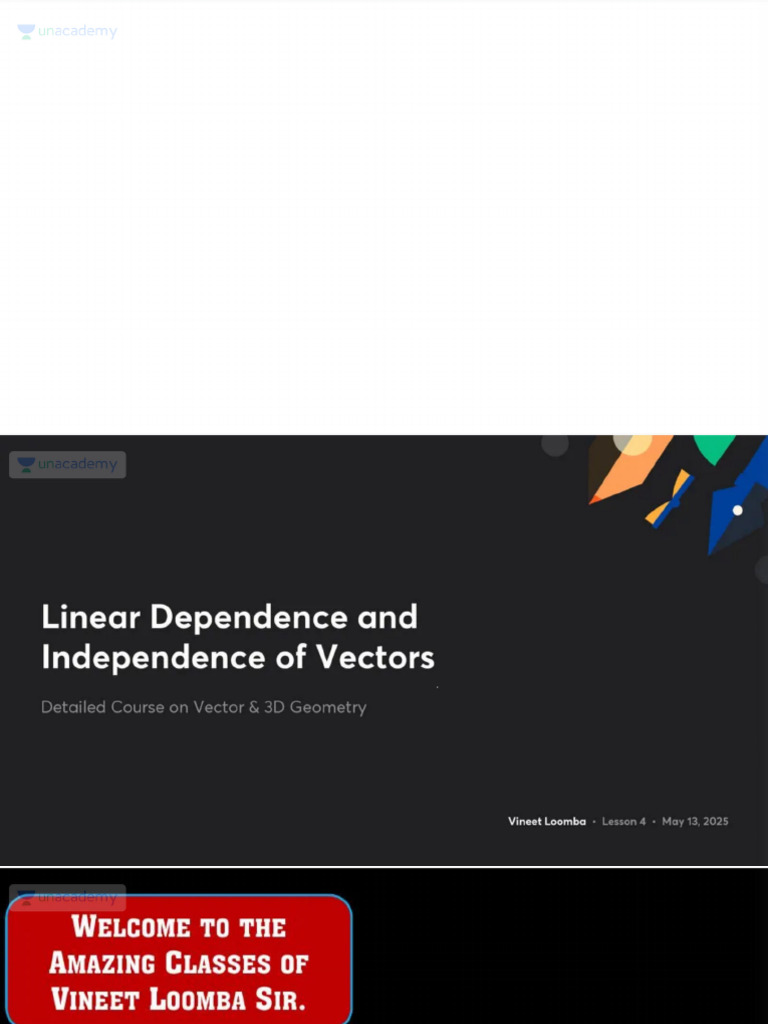 Linear Dependence and Independence of Vectors With Anno | PDF