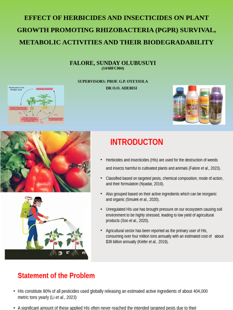 Falore Sunday PHD Oral Presentation Power Point | PDF | Herbicide ...
