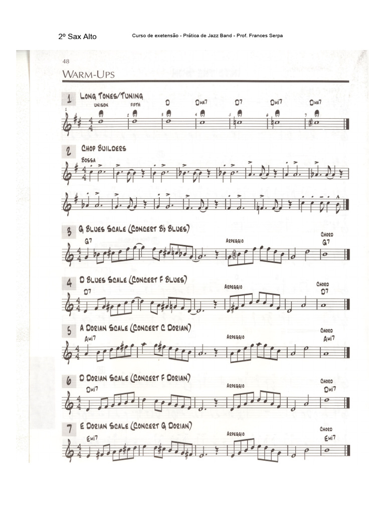 2nd Alto Saxophone - Warm Up | PDF