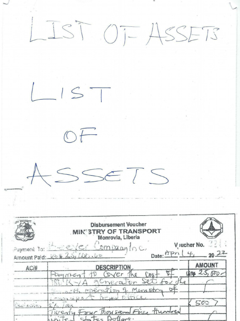 List of Assets - 0001 | PDF