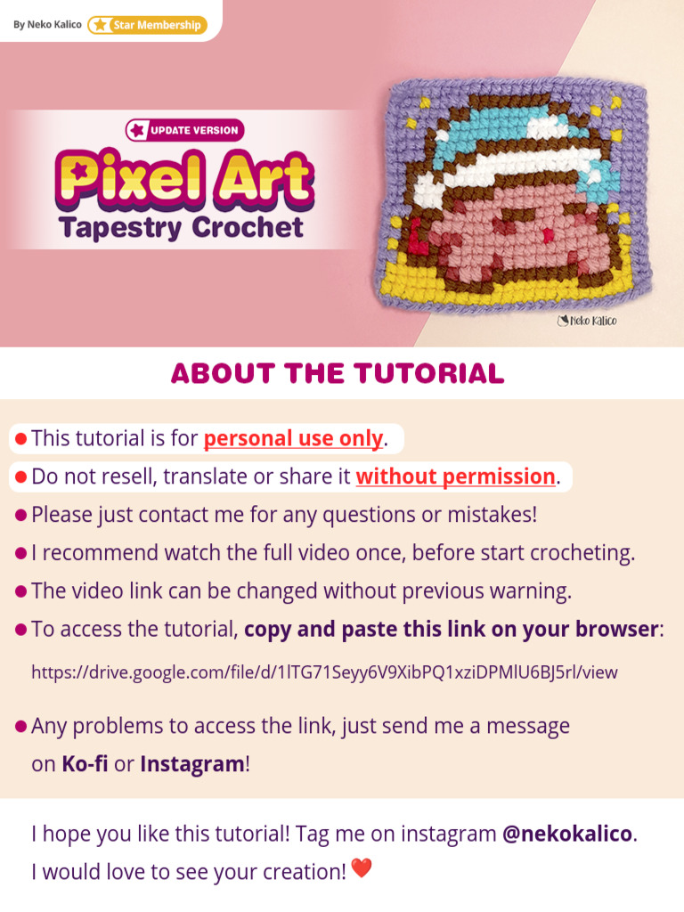 Pixel Tapestry by Neko Kalico - Ko-fi Star Membership-ix | PDF
