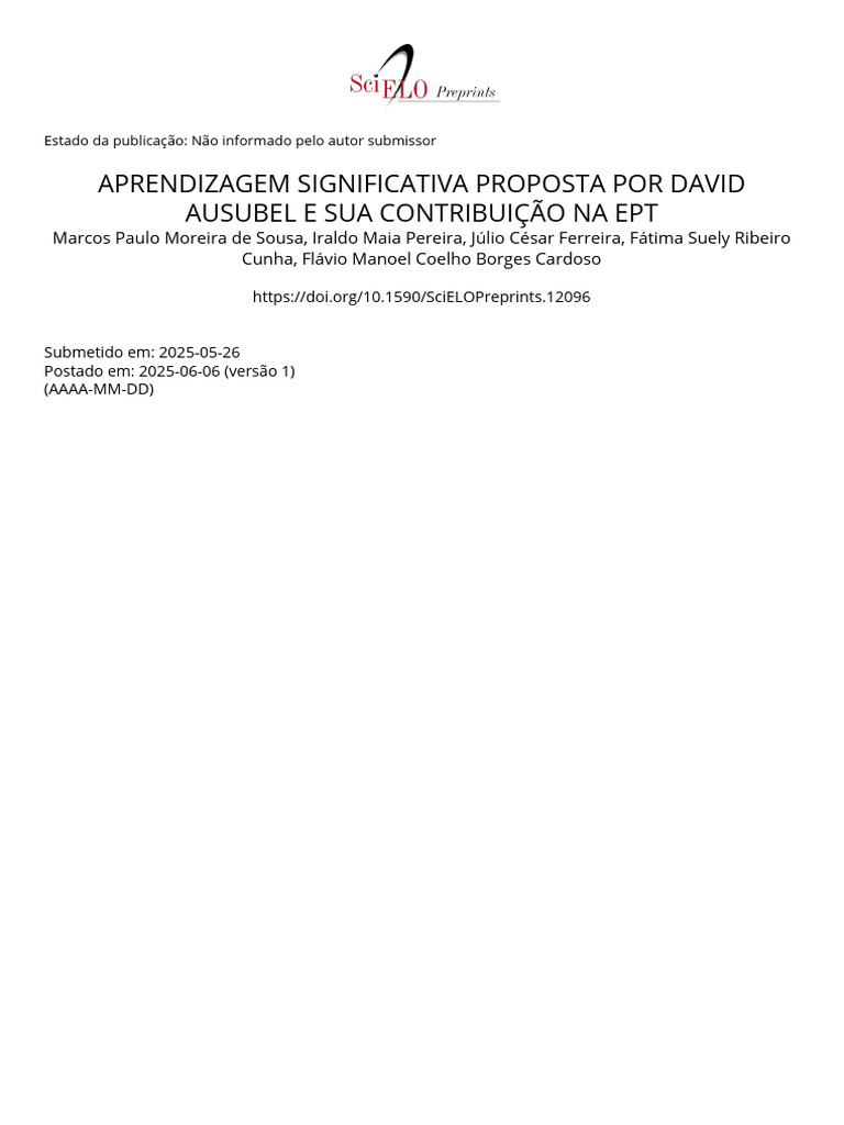 Aprendizagem+Significativa+Proposta+Por+David+Ausubel+e+Sua ...
