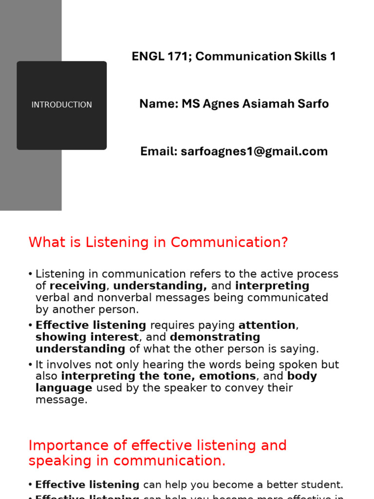 Listening and Speaking | PDF | Communication | Feeling