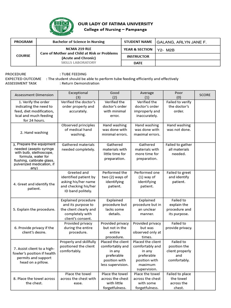 RUBRICS | PDF | Clinical Medicine | Health Care