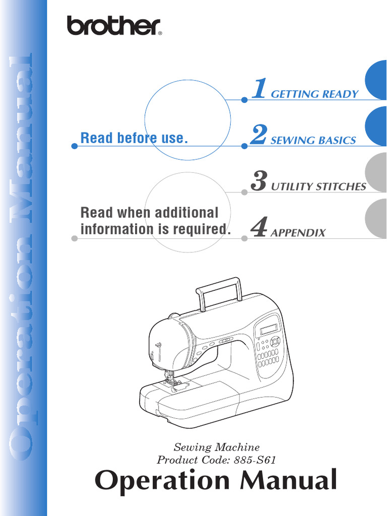 Sewing Machine Operation Manual | PDF | Sewing Machine | Sewing