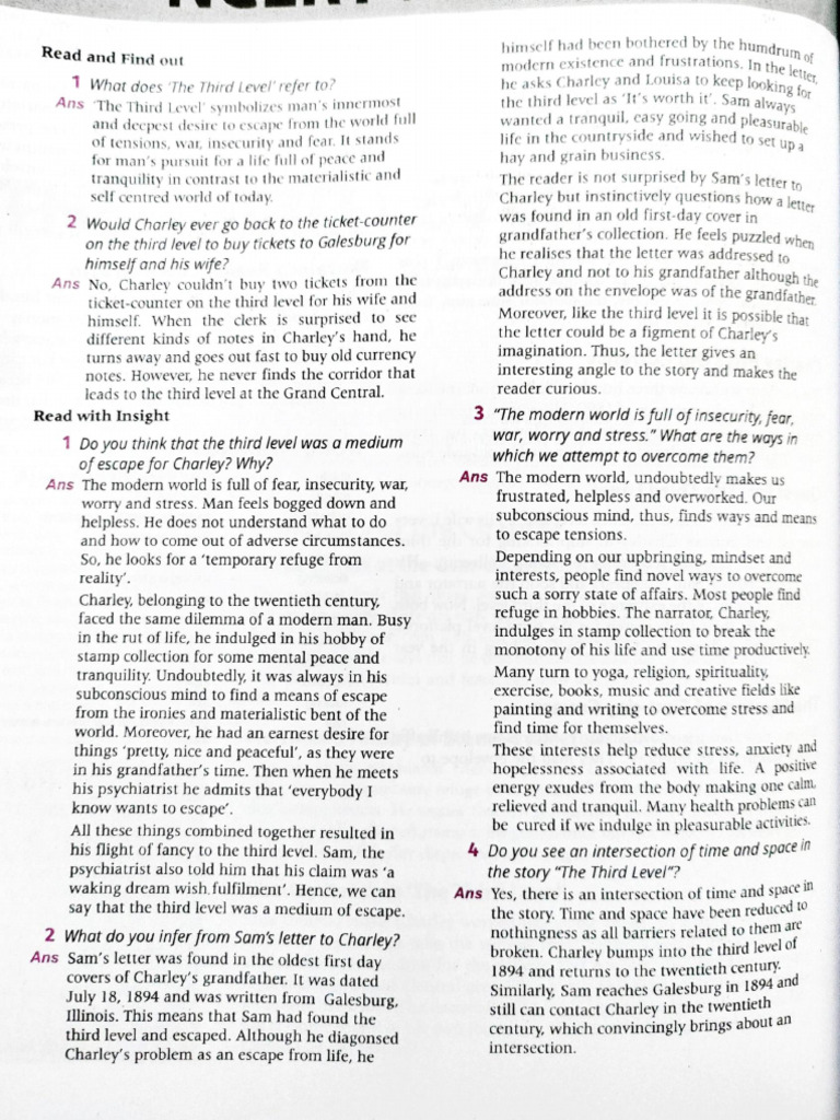 Exploring Escape in "The Third Level" | PDF | Psychological Concepts ...