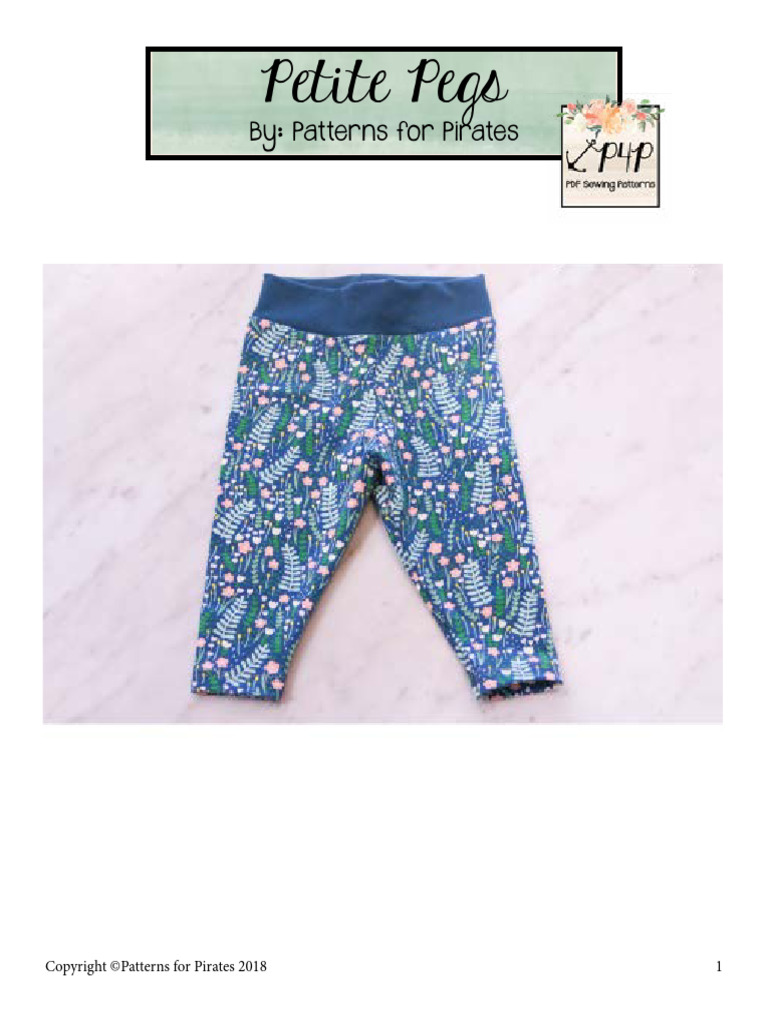 Petite Pegs Sewing Pattern Guide | PDF | Seam (Sewing) | Sewing