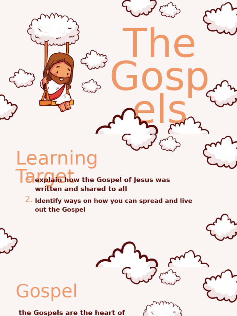 White and Brown Playful Jesus Presentation | PDF | Jesus | Gospels