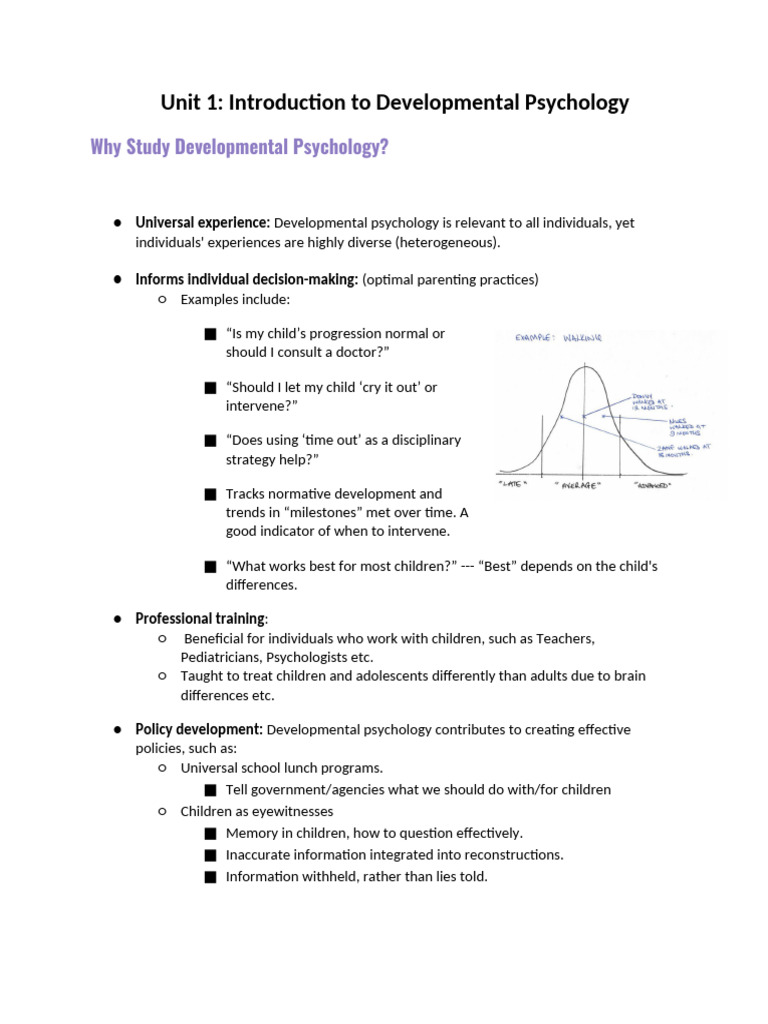 Lecture 1 - Introduction To Developmental Psychology | PDF | Validity ...