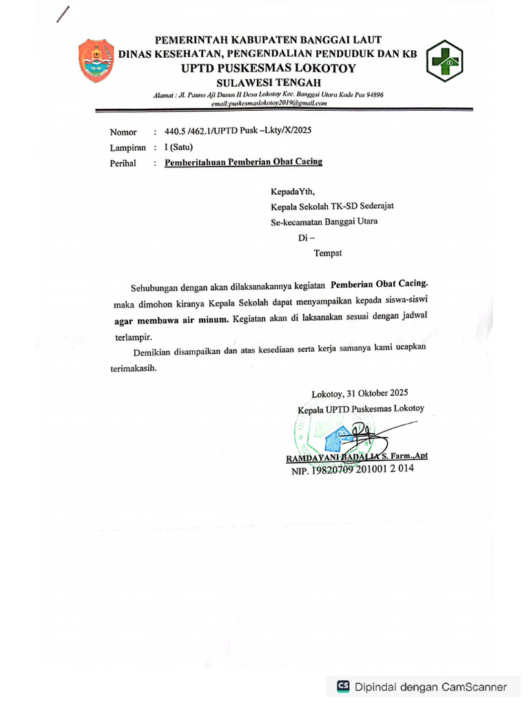 Pemberian Obat Cacing | PDF