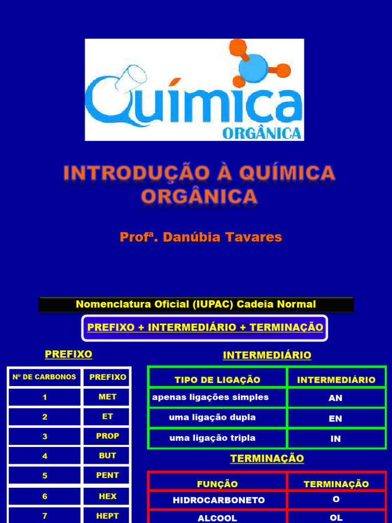 Nomenclatura IUPAC em Química Orgânica | PDF | Radical (Química) | Aldeído