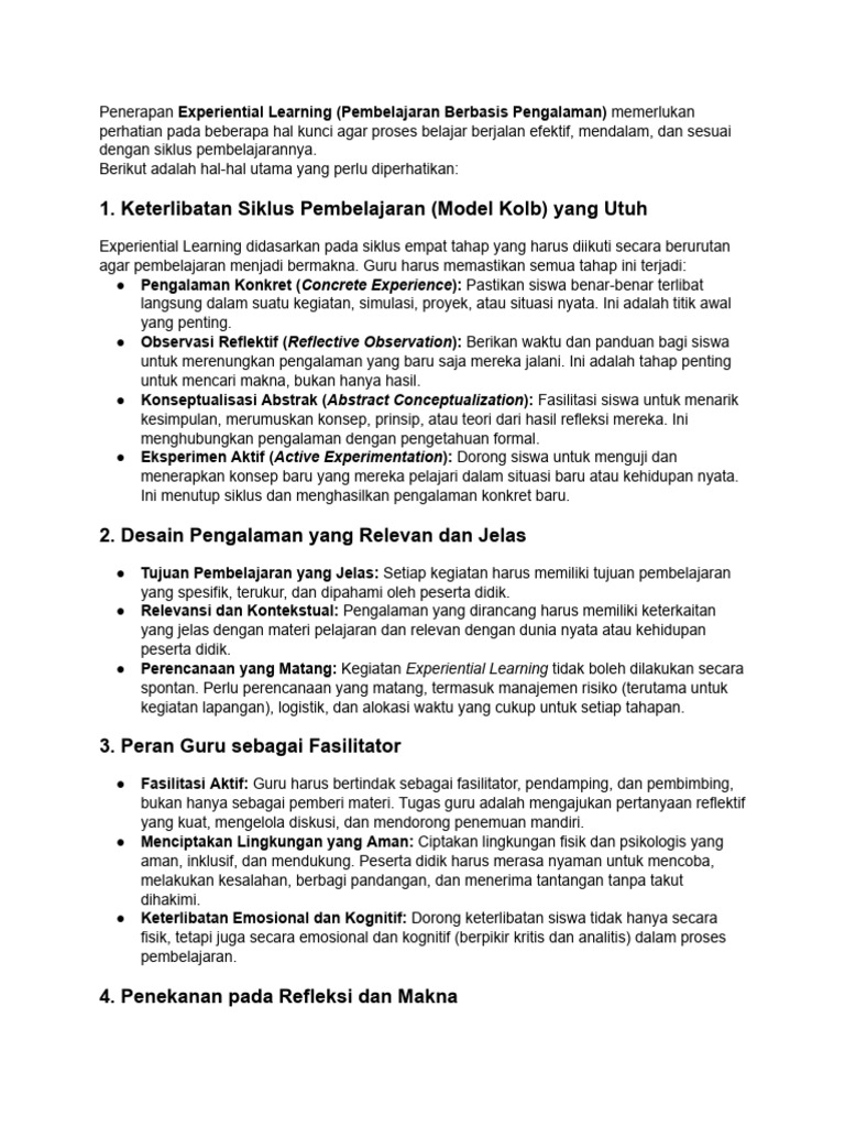 Hal Apa Yang Perlu Diperhatikan Dalam Penerapan Ex... | PDF