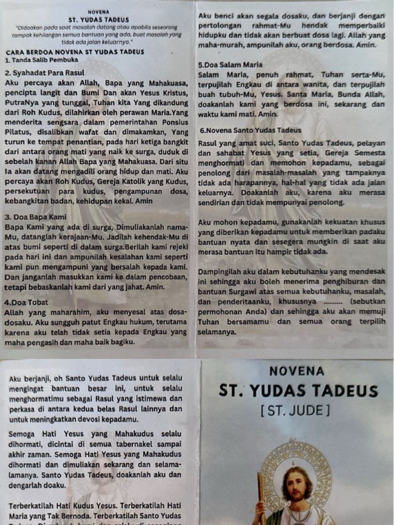 Novena St. Yudas Tadeus | PDF