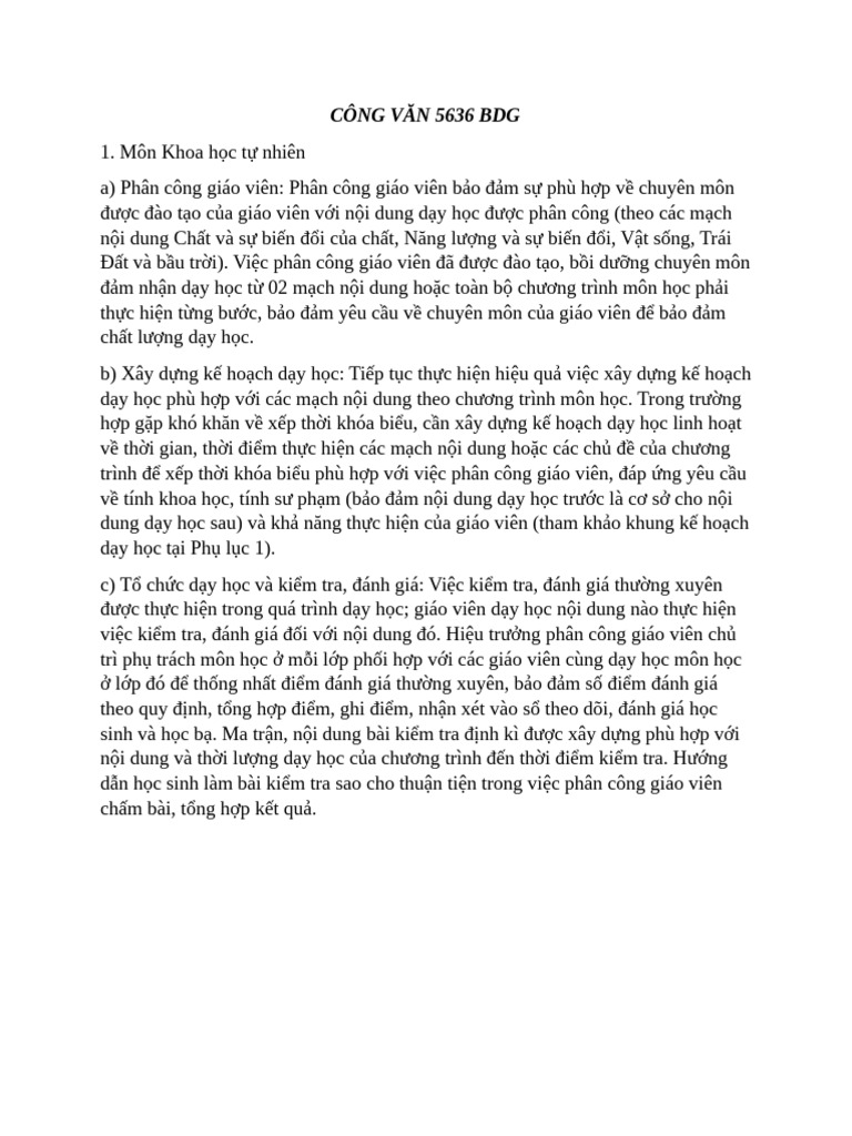 Công Văn 5636 | PDF