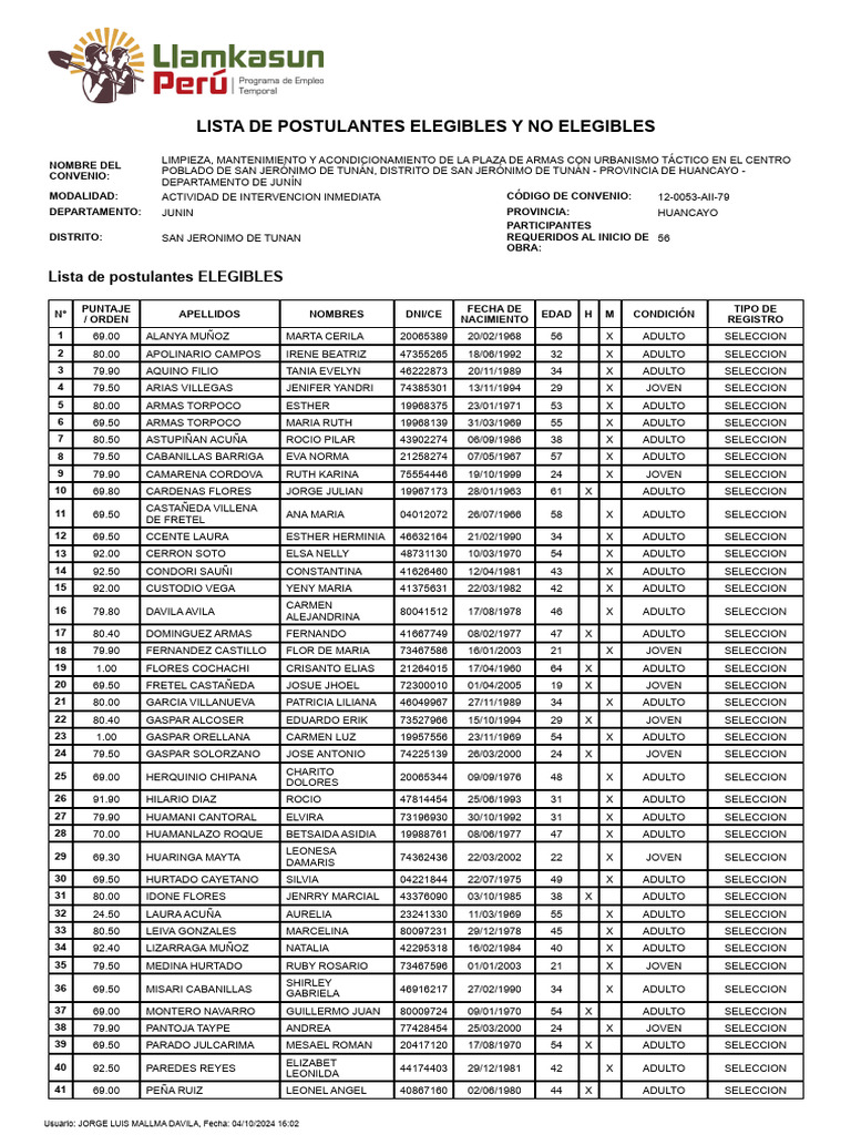 Masi - Trabajaperu.gob - Pe Seleccion RegistroPostulante ...
