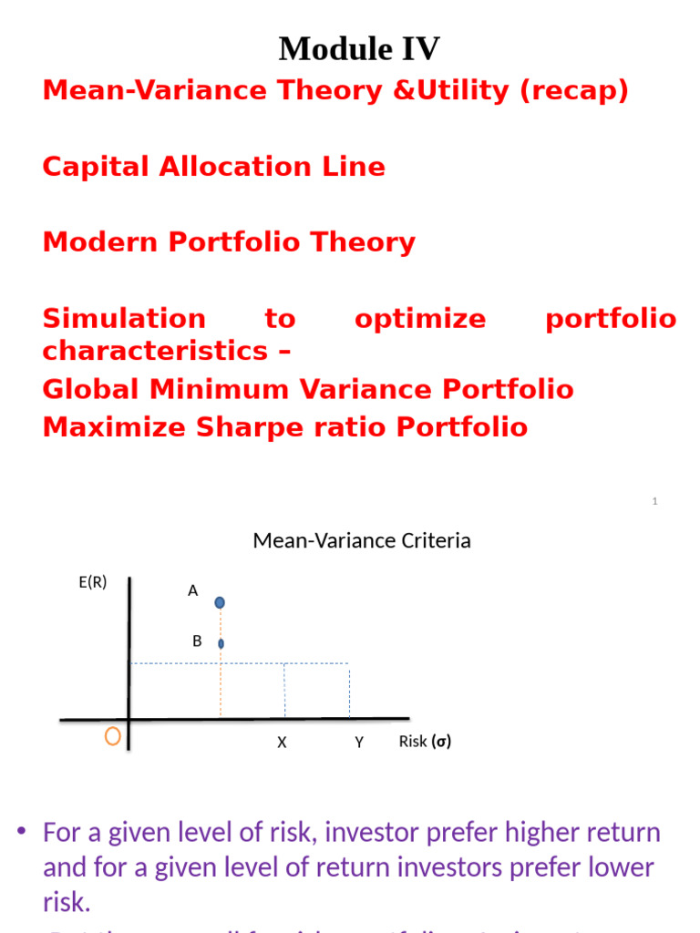 4 To DO MPT and Index Models | PDF | Capital Asset Pricing Model ...