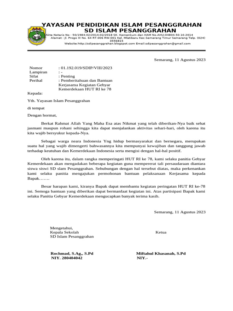 Proposal Hut Ri 78 Sdip | PDF