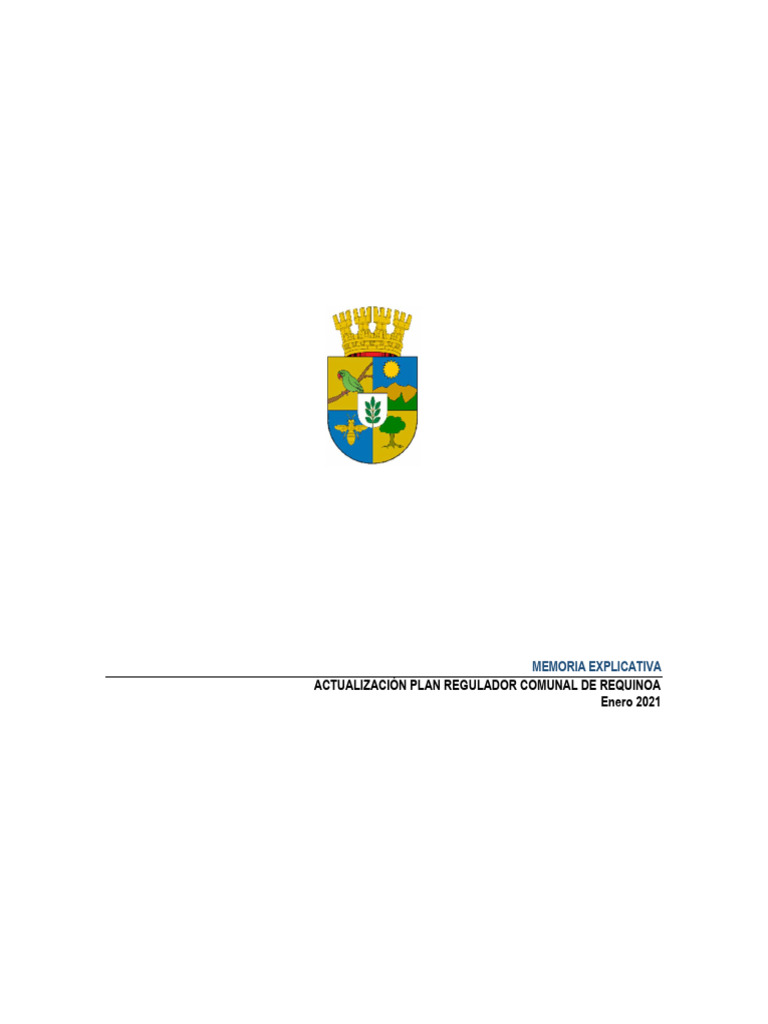 04 Anteproyecto Memoria Explicativa PRC Requínoa.pdf | PDF