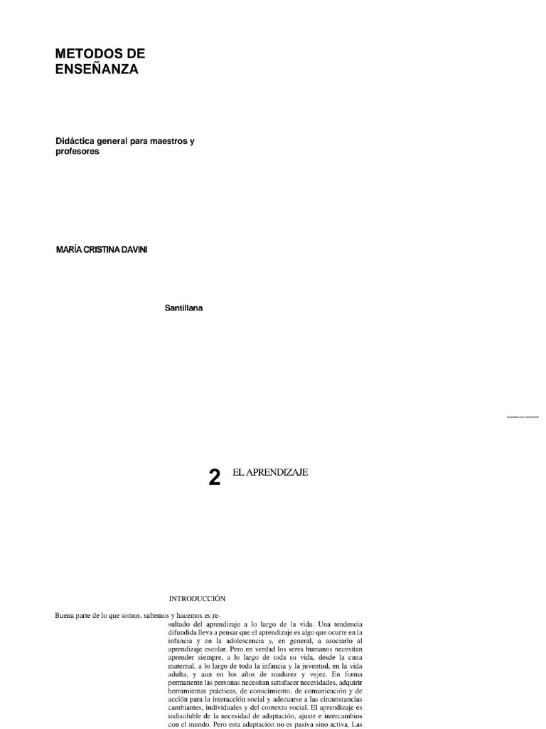 Davini Metodos-De-Ensen Anza | PDF