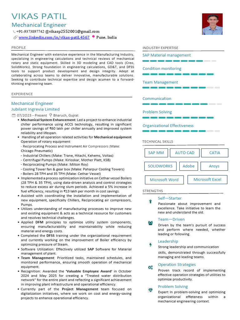 Vikas Resume | PDF | Composite Material | Mechanical Engineering