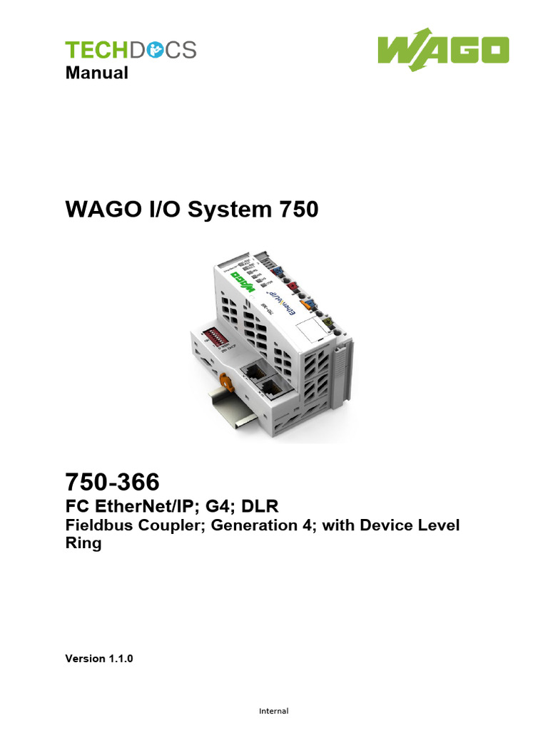 WAGO I/O System 750 Manual v1.1.0 | PDF | Internet Protocol Suite | Ip ...