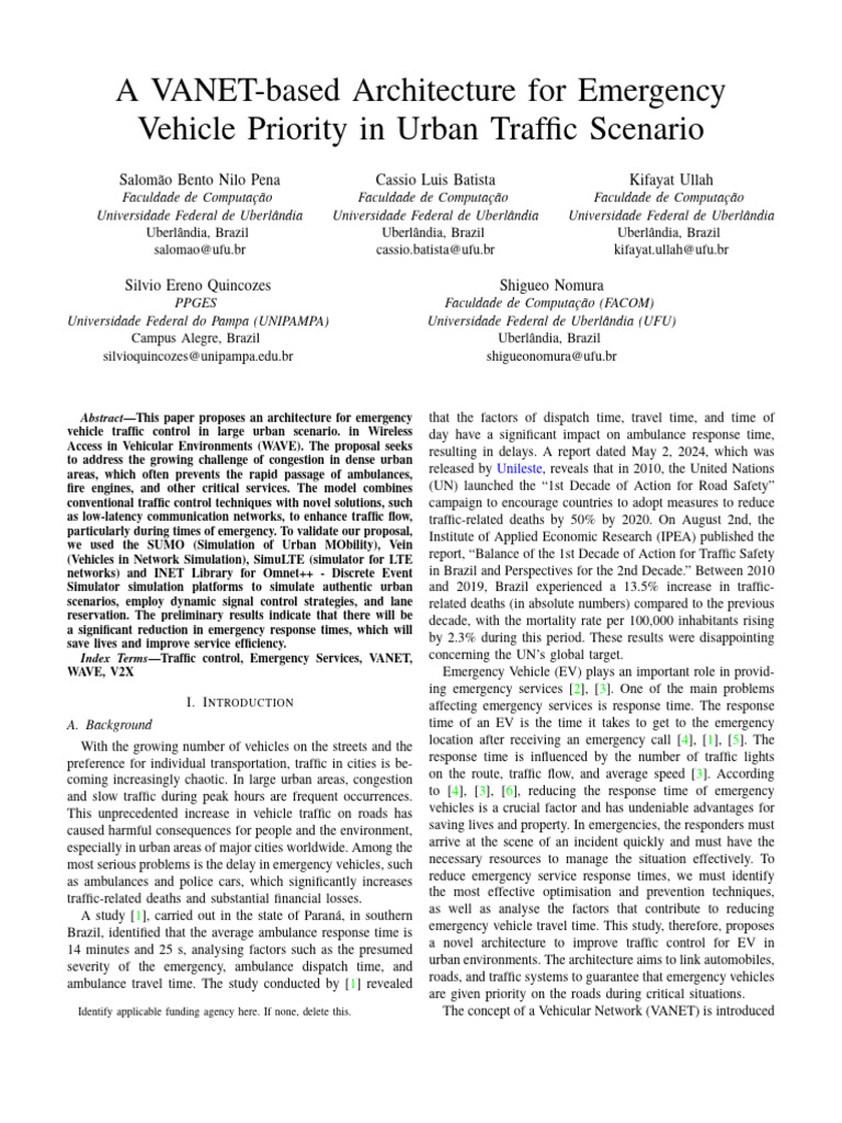 VANET Proposal Architecture | PDF | Traffic | Traffic Congestion