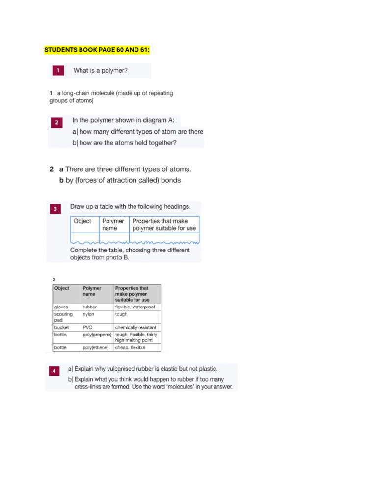 Students Book and Workbook Answers | PDF
