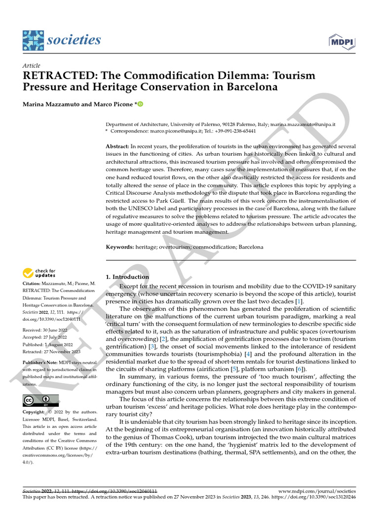 RETRACTED The Commodification | PDF