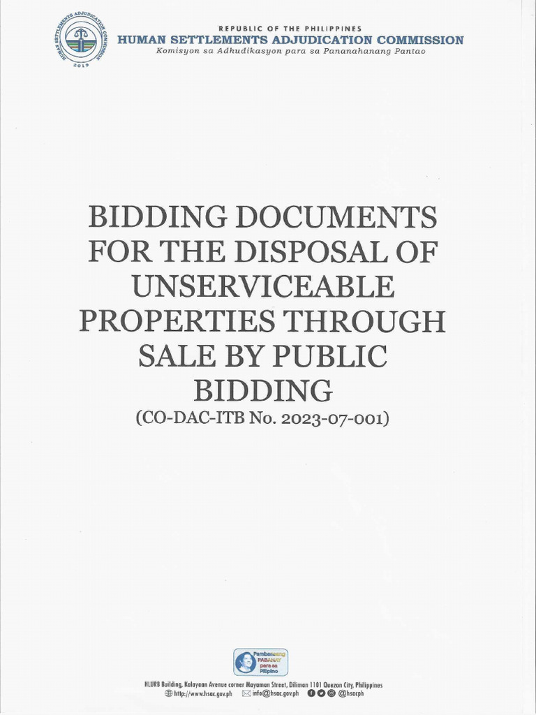 Disposal Bidding Documents | PDF