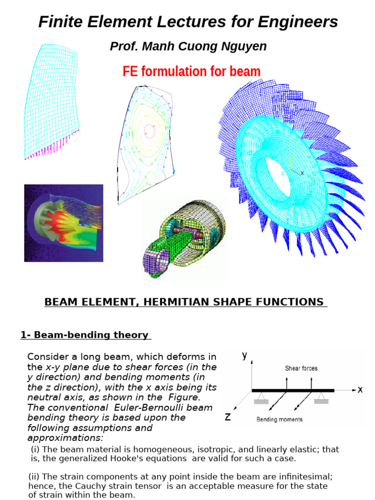 ME4'81 FEM For Beams | PDF | Beam (Structure) | Bending